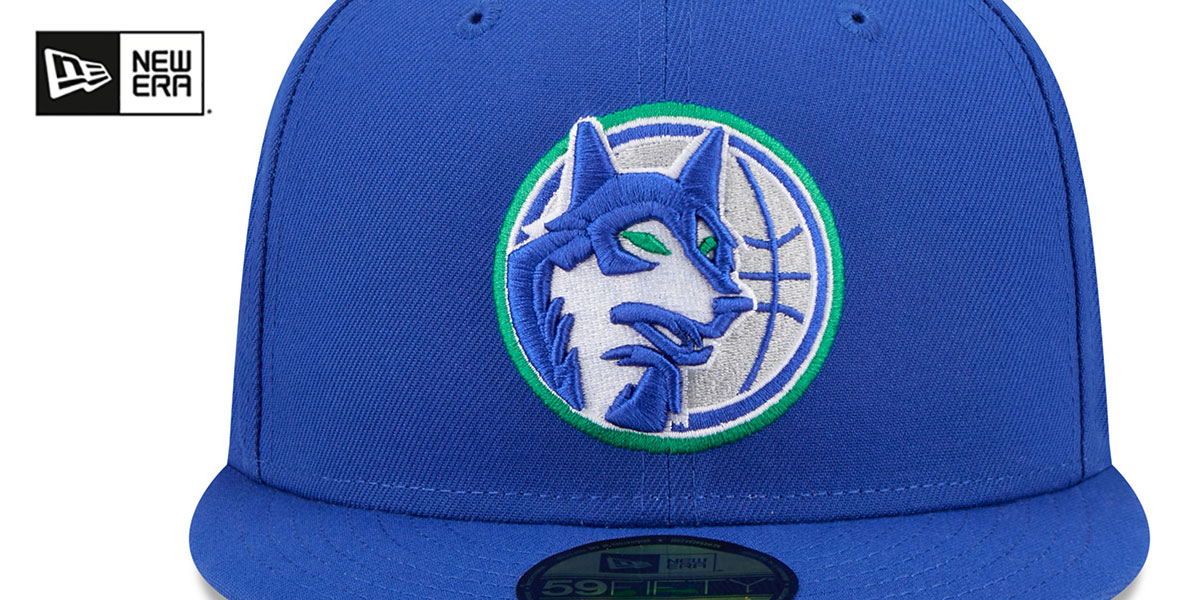 Minnesota Timberwolves 20TH ANNIVERSARY SIDE-PATCH Royal Fitted H