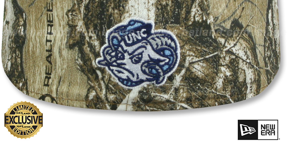 North Carolina UNC NCAA TEAM-BASIC Realtree Camo Fitted Hat