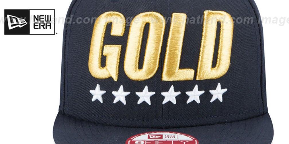 United States GOLD SNAPBACK Navy Hat by New Era