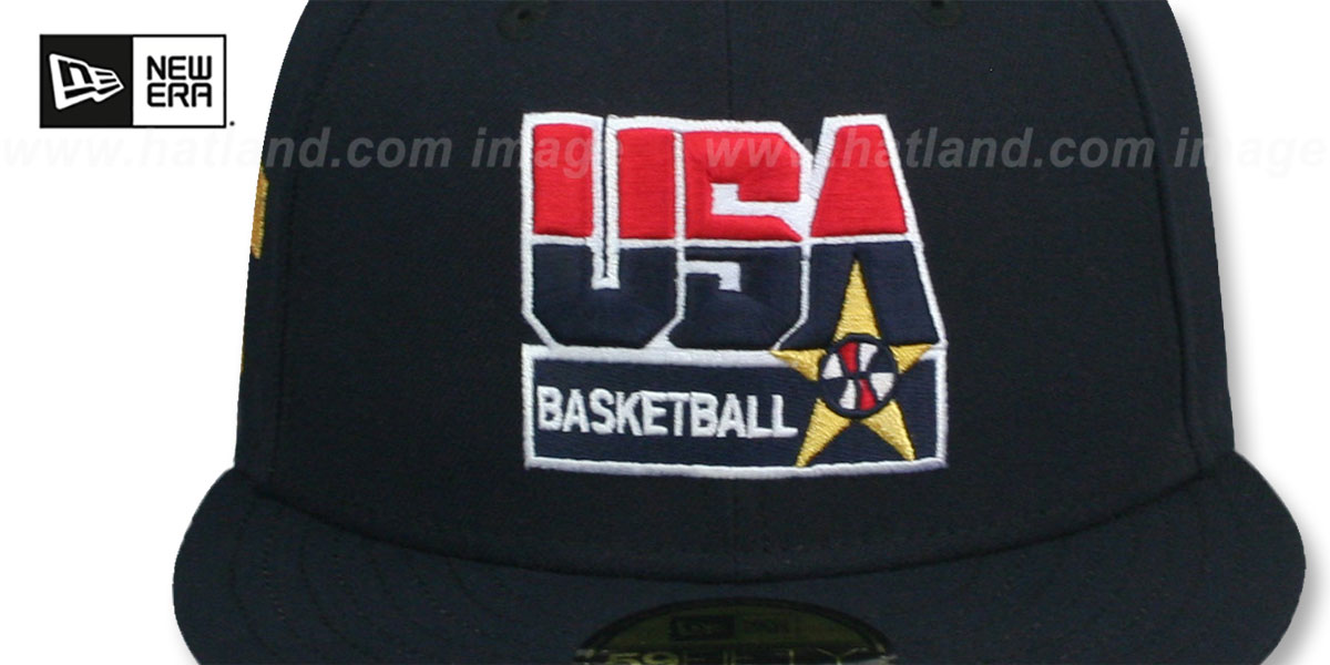 USA Basketball DREAM TEAM Navy Fitted Hat by New Era