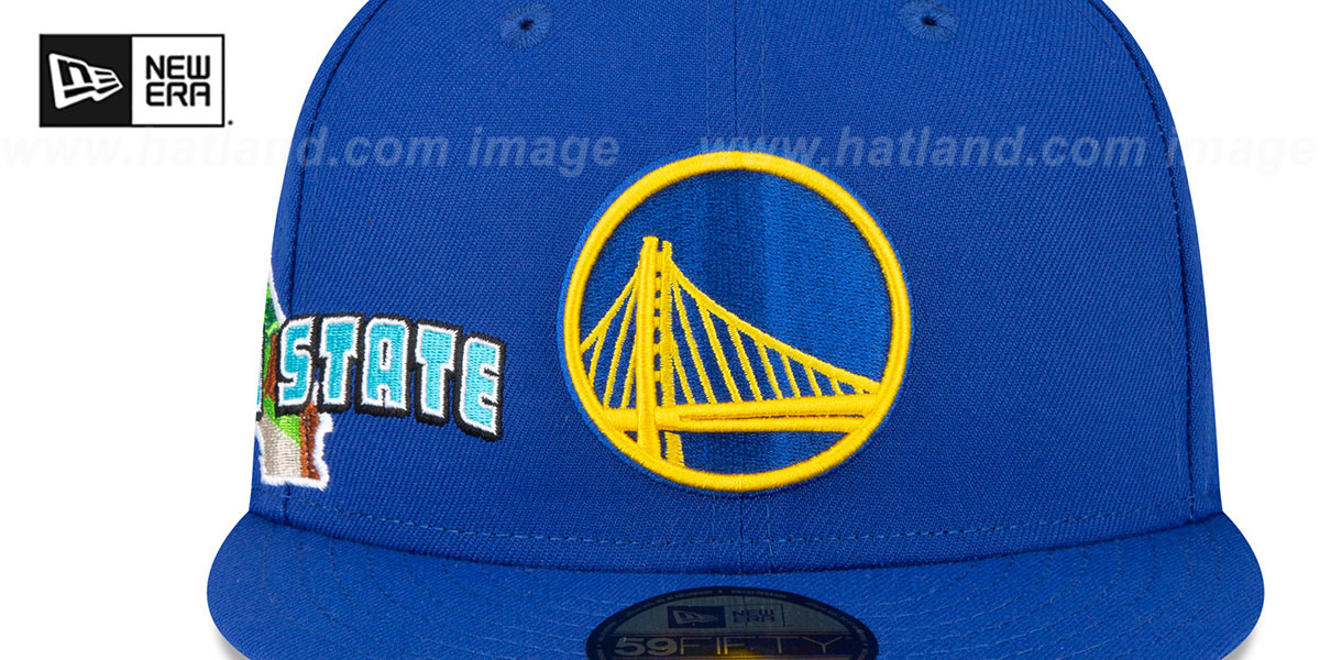 Golden State Warriors STATEVIEW Royal Fitted Hat by New Era