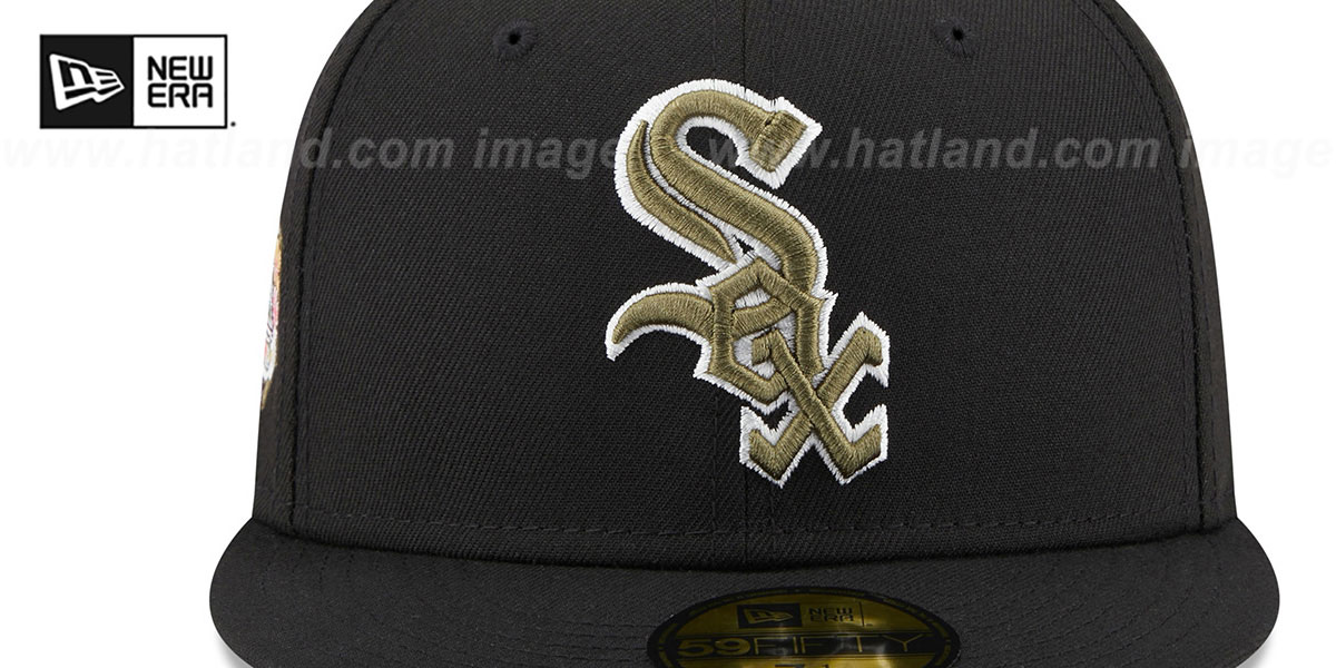 Chicago White Sox BOTANICAL SIDE-PATCH Black Fitted Hat