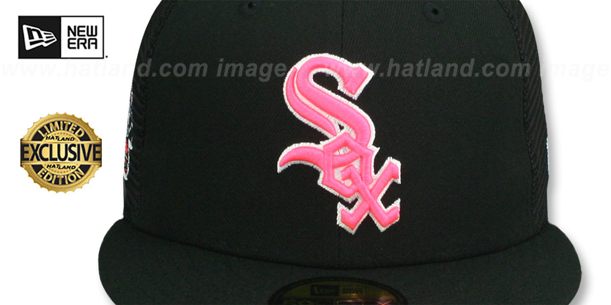Chicago White Sox COMISKEY PARK MESH-BACK SIDE-PATCH Black-Pink F