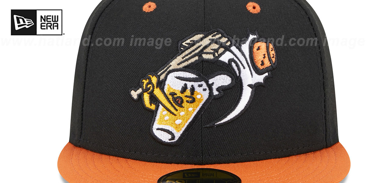 West Michigan Whitecaps THEME NIGHT Black-Burnt Orange Fitted Hat