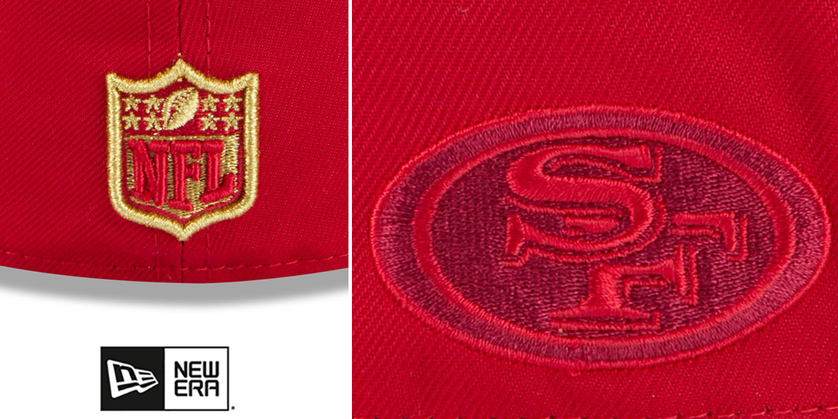 San Francisco 49ers NFL CARTOON A-FRAME Red-Gold Fitted Hat