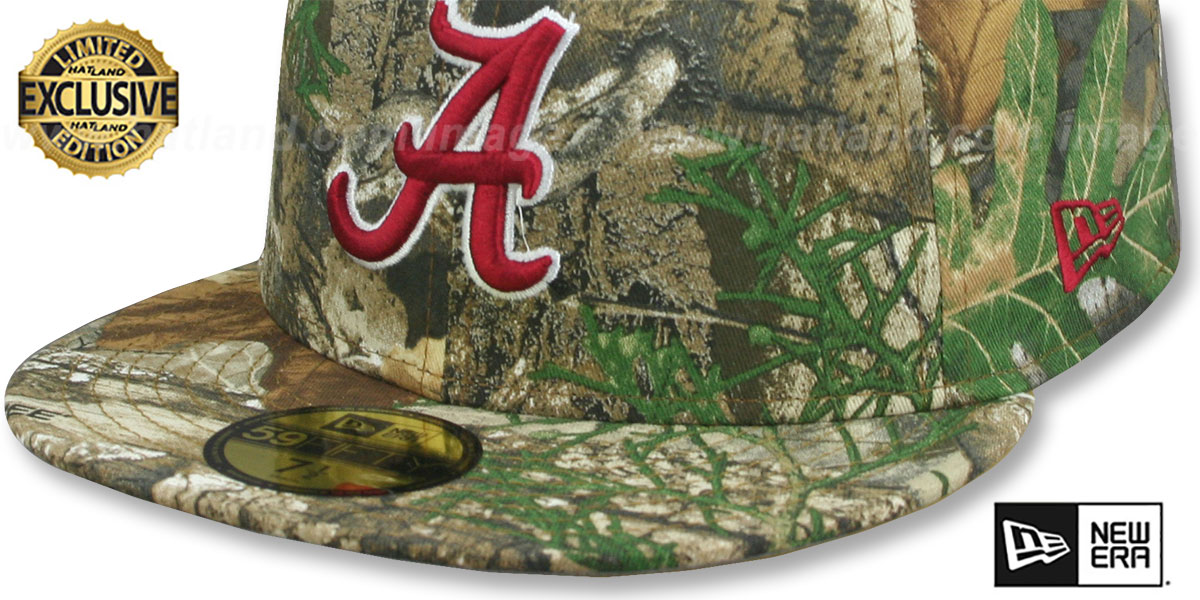 Alabama NCAA TEAM-BASIC Realtree Camo Fitted Hat by New Era