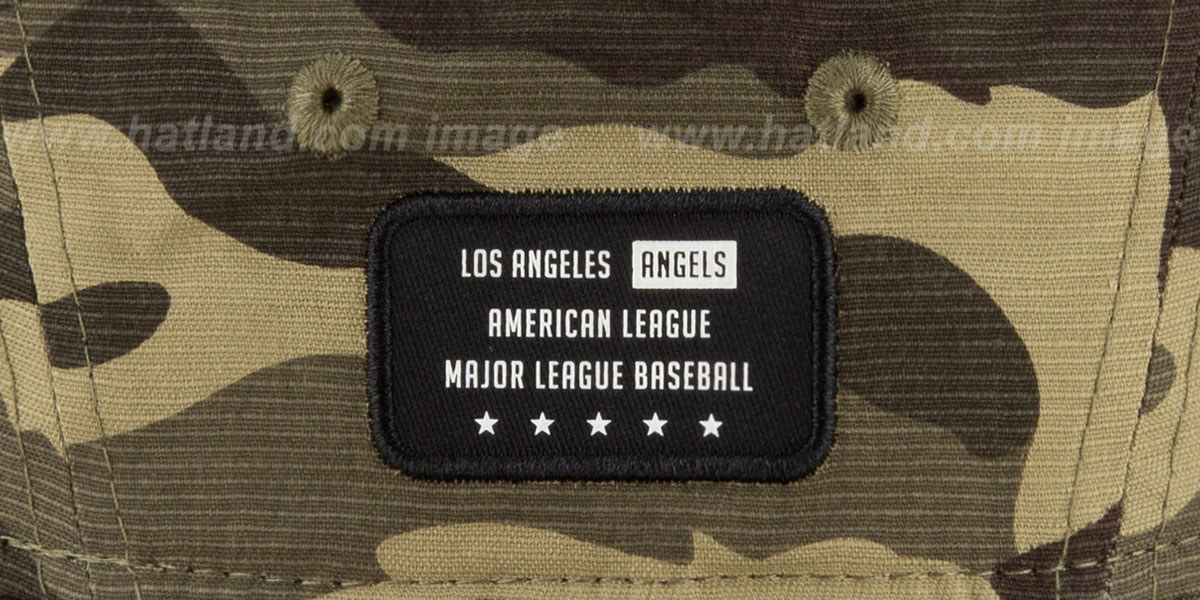 Los Angeles Angels 2021 ARMED FORCES STARS N STRIPES BUCKET Hat
