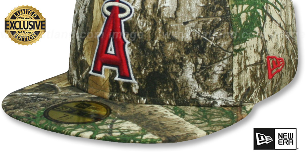 Los Angeles Angels MLB TEAM-BASIC Realtree Camo Fitted Hat
