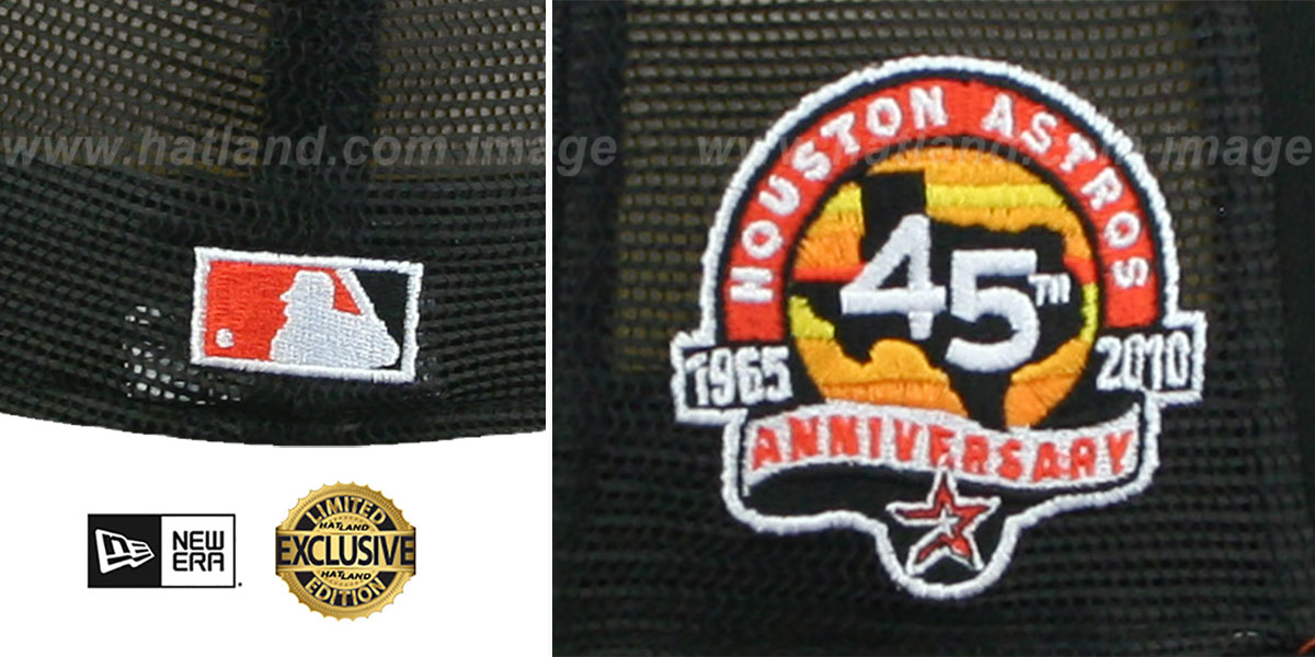 Houston Astros 45TH ANNIVERSARY MESH-BACK SIDE-PATCH Black-Orange