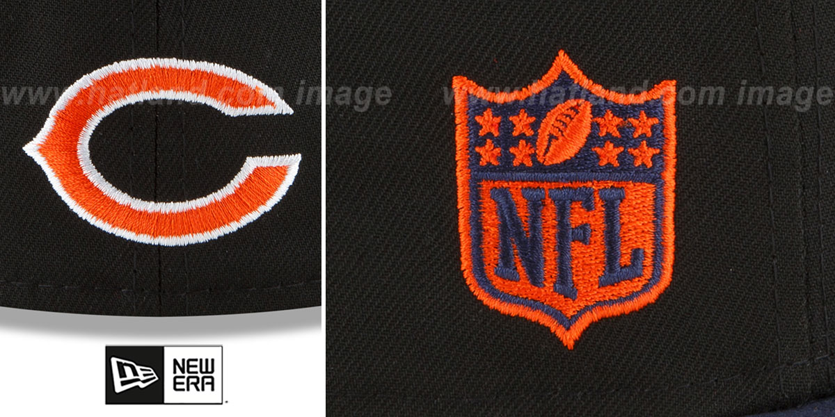 Chicago Bears 2022 NFL DRAFT Black-Navy Fitted Hat