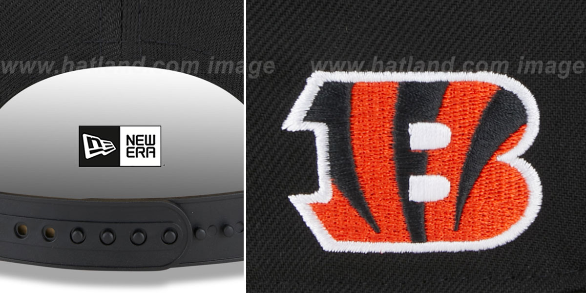 Cincinnati Bengals TEAM-SCRIPT SNAPBACK Black Hat by New Era