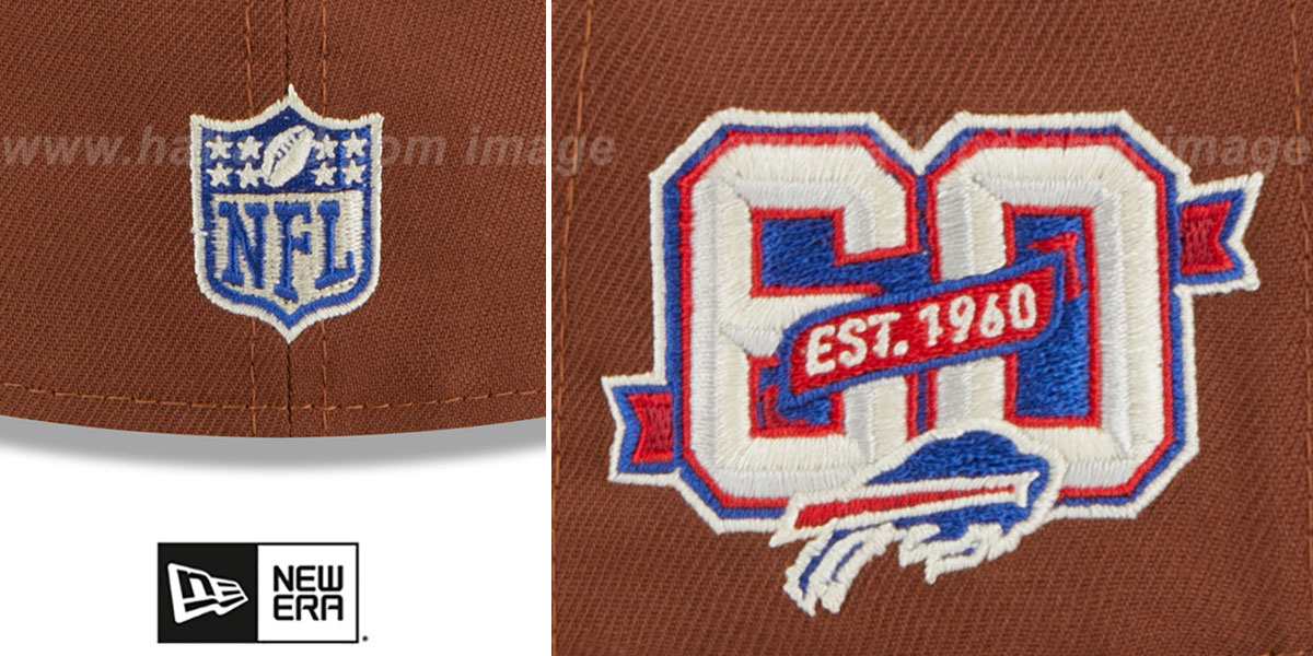 Buffalo Bills HARVEST SIDE-PATCH Brown-Royal Fitted Hat