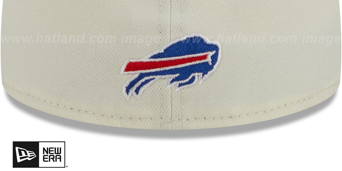 Buffalo Bills NFL LIGATURE White-Royal Fitted Hat by New Era