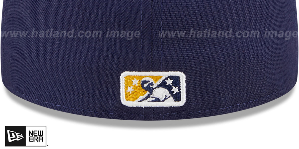 Montgomery Biscuits MILB MARVEL DEFENDERS Gold-Navy Fitted Hat