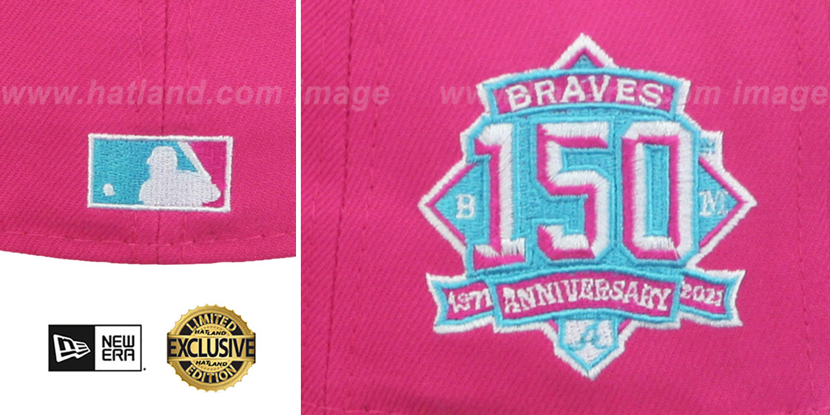 Atlanta Braves MIAMI VICE SIDE-PATCH Beetroot-Blue Fitted Hat