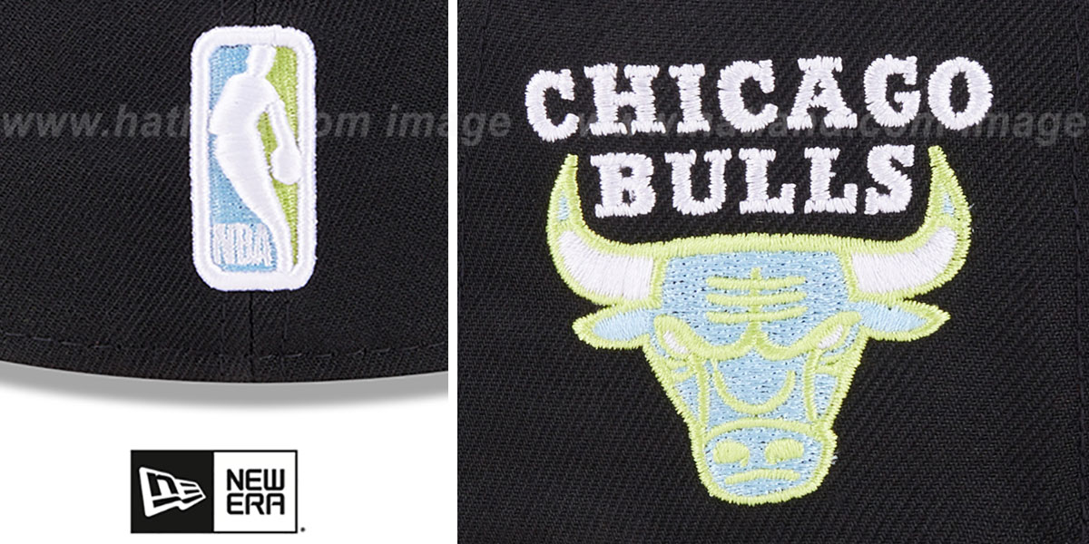 Chicago Bulls COLOR PACK SIDE-PATCH Black Fitted Hat
