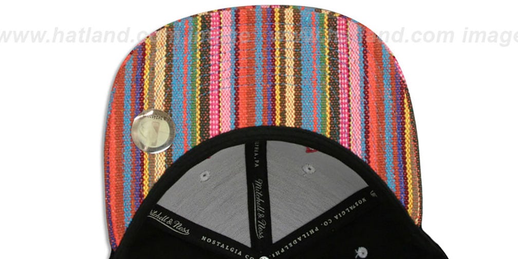 Chicago Bulls NATIVE-STRIPE SNAPBACK Black Hat