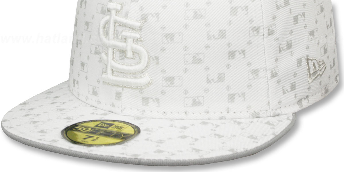 St. Louis Cardinals MLB FLOCKING White-Grey Fitted Hat