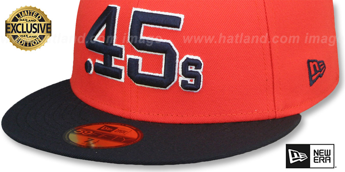 Houston Colt .45s COOPERPACK Orange-Navy Fitted Hat