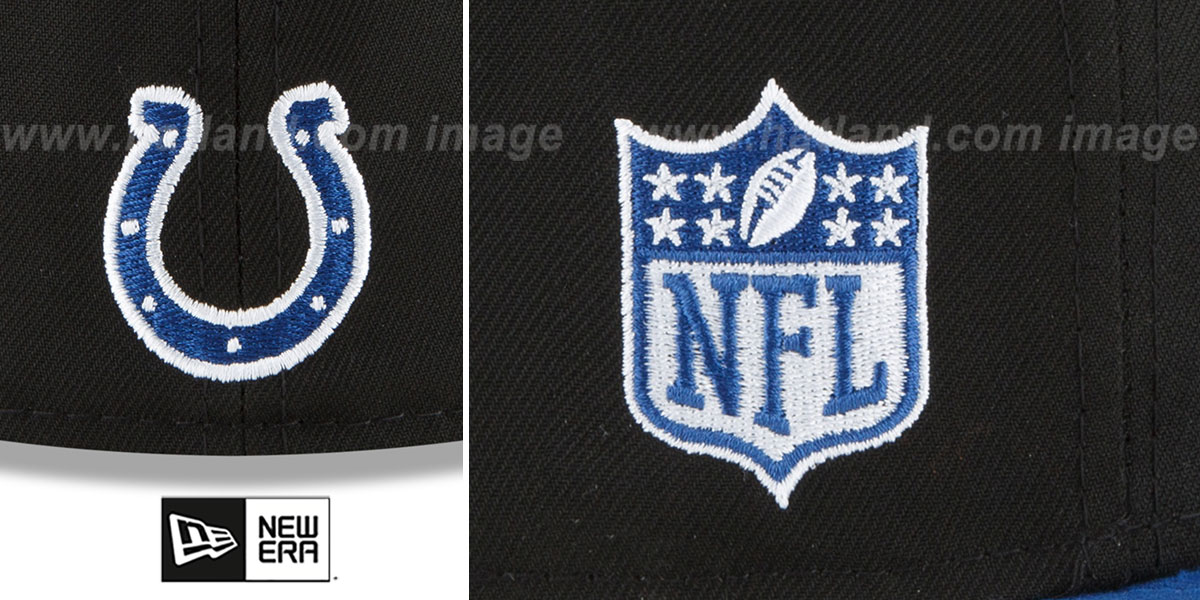 Indianapolis Colts 2022 NFL DRAFT Black-Royal Fitted Hat