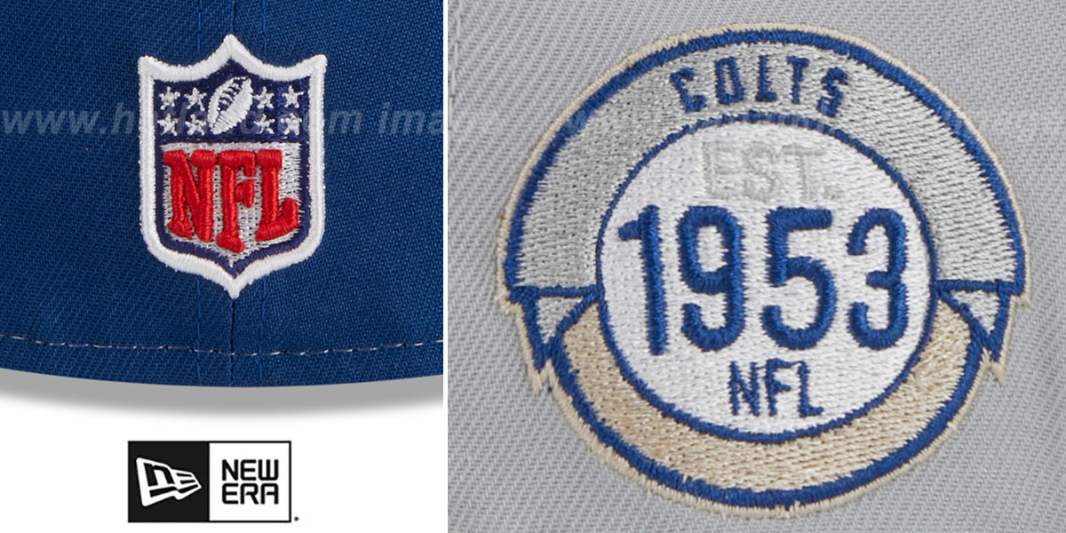 Indianapolis Colts HISTORIC SIDELINE PINWHEEL Fitted Hat