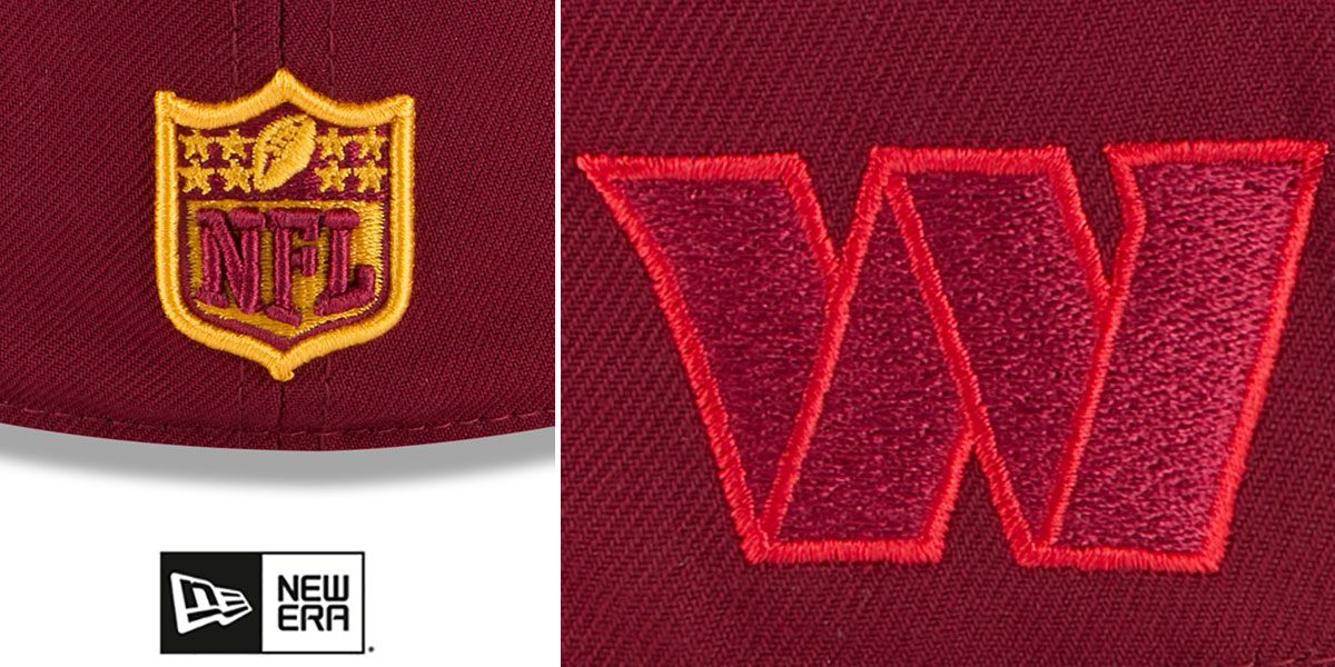 Washington Commanders NFL CARTOON A-FRAME Burgundy-Gold Fitted H