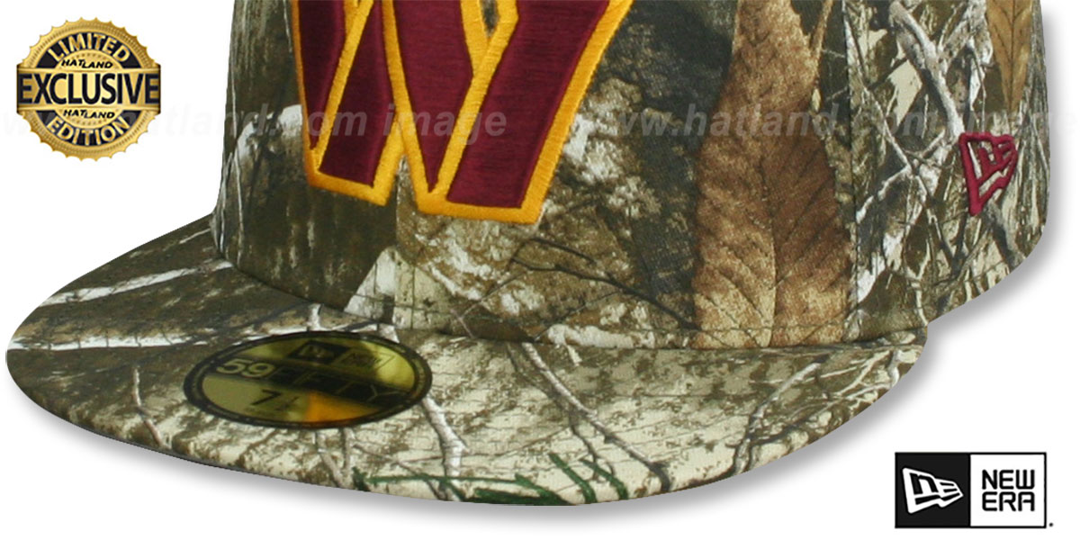 Washington Commanders NFL TEAM-BASIC Realtree Camo Fitted Hat