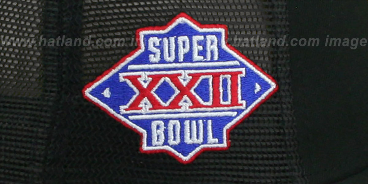 Washington Commanders SB XXII MESH-BACK SIDE-PATCH Black-Black Fi