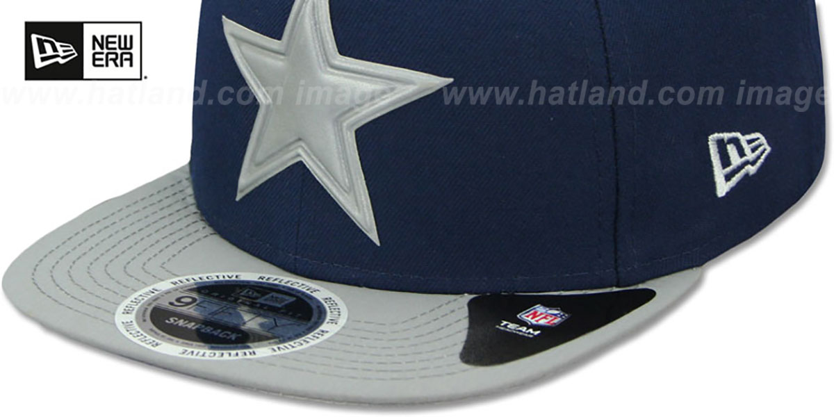 Dallas Cowboys REFLECTIVE GLEAMER SNAPBACK Navy-Grey Hat