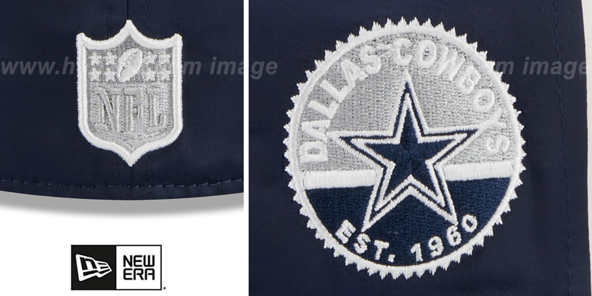 Dallas Cowboys SATIN SIDE-PATCH White-Navy Fitted Hat