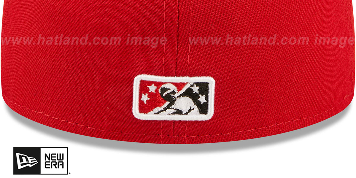 Hickory Crawdads MILB ONFIELD HOME Red-Black Fitted Hat