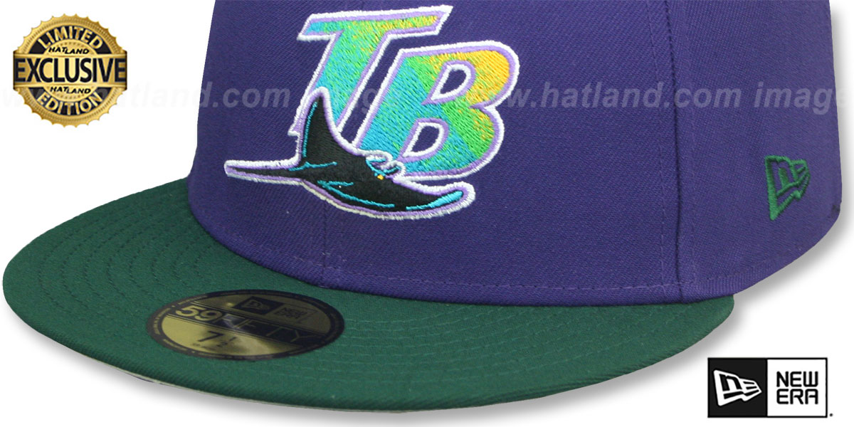 Tampa Bay Devil Rays COOPERPACK Purple-Green Fitted Hat