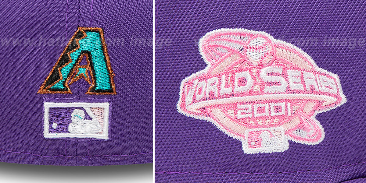 Arizona Diamondbacks LOGO BLOOM SIDE-PATCH Purple-Pink Fitted Hat
