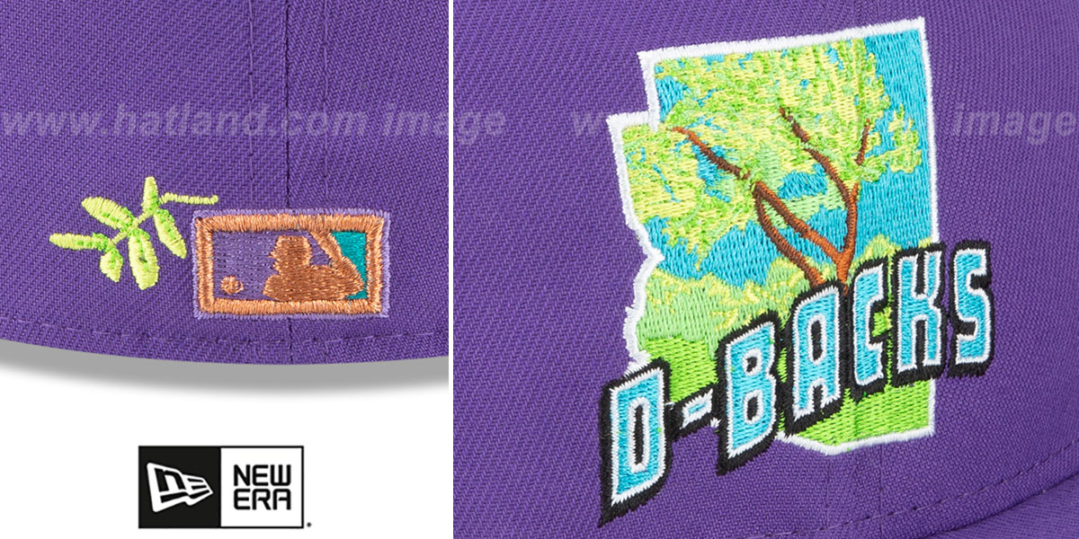 Arizona Diamondbacks STATEVIEW Purple Fitted Hat by New Era