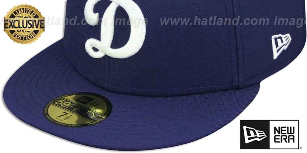 Los Angeles Dodgers D TEAM-BASIC Navy-White Fitted Hat