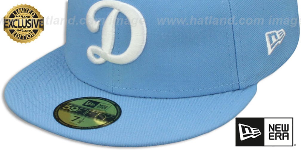 Los Angeles Dodgers D TEAM-BASIC Sky-White Fitted Hat