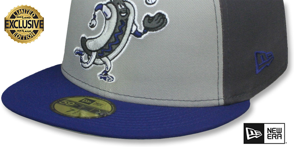 Los Angeles Dodgers GREY TONE Grey-Charcoal-Royal Fitted Hat