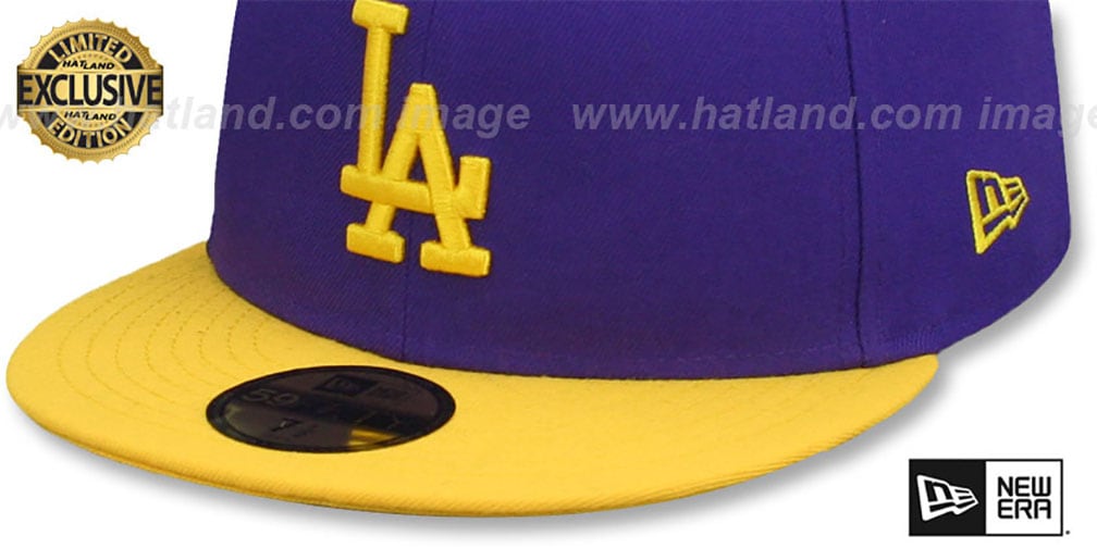 Los Angeles Dodgers OPPOSITE-TEAM Purple-Gold Fitted Hat