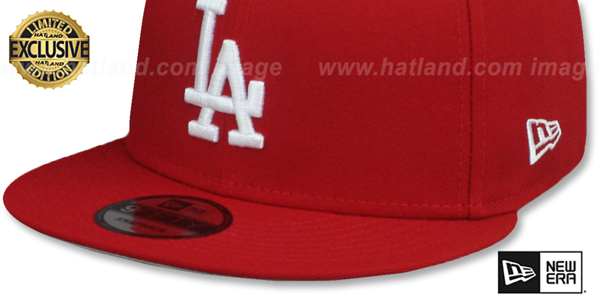 Los Angeles Dodgers TEAM-BASIC SNAPBACK Red-White Hat