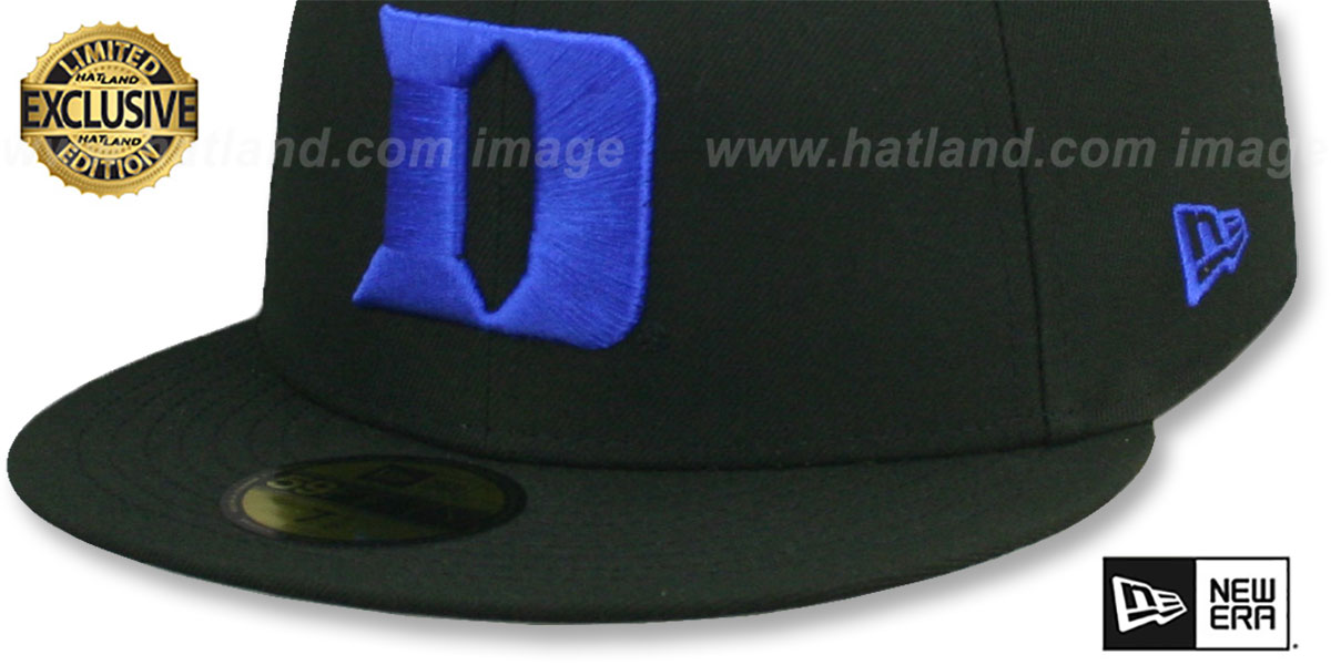 Duke NCAA TEAM-BASIC Black Fitted Hat by New Era