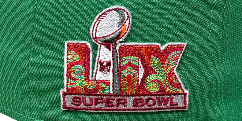 Philadelphia Eagles TB SUPER BOWL LIX Kelly Fitted Hat