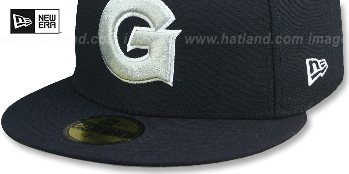 Georgetown NCAA TEAM-BASIC Navy Fitted Hat by New Era