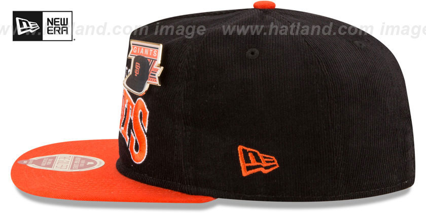 San Francisco Giants HERITAGE PIN CORD SNAPBACK Black-Orange Hat