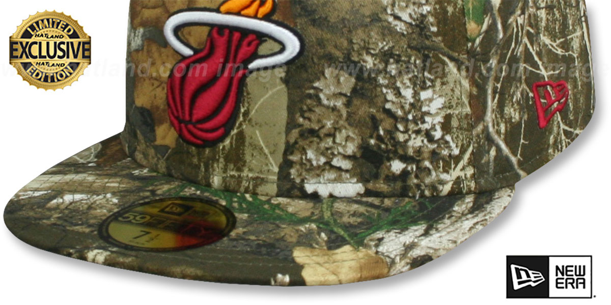 Miami Heat NBA TEAM-BASIC Realtree Camo Fitted Hat