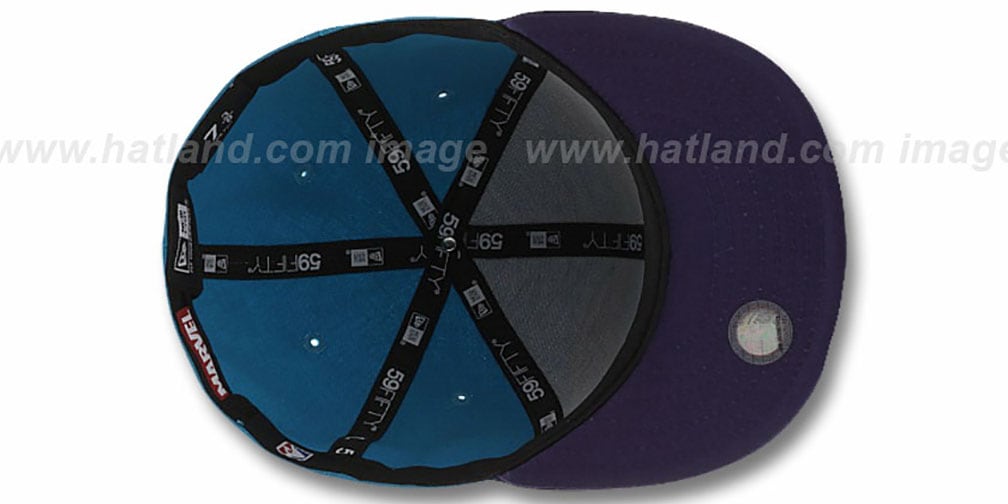 New Orleans Hornets HERO-HCL Teal-Purple Fitted Hat
