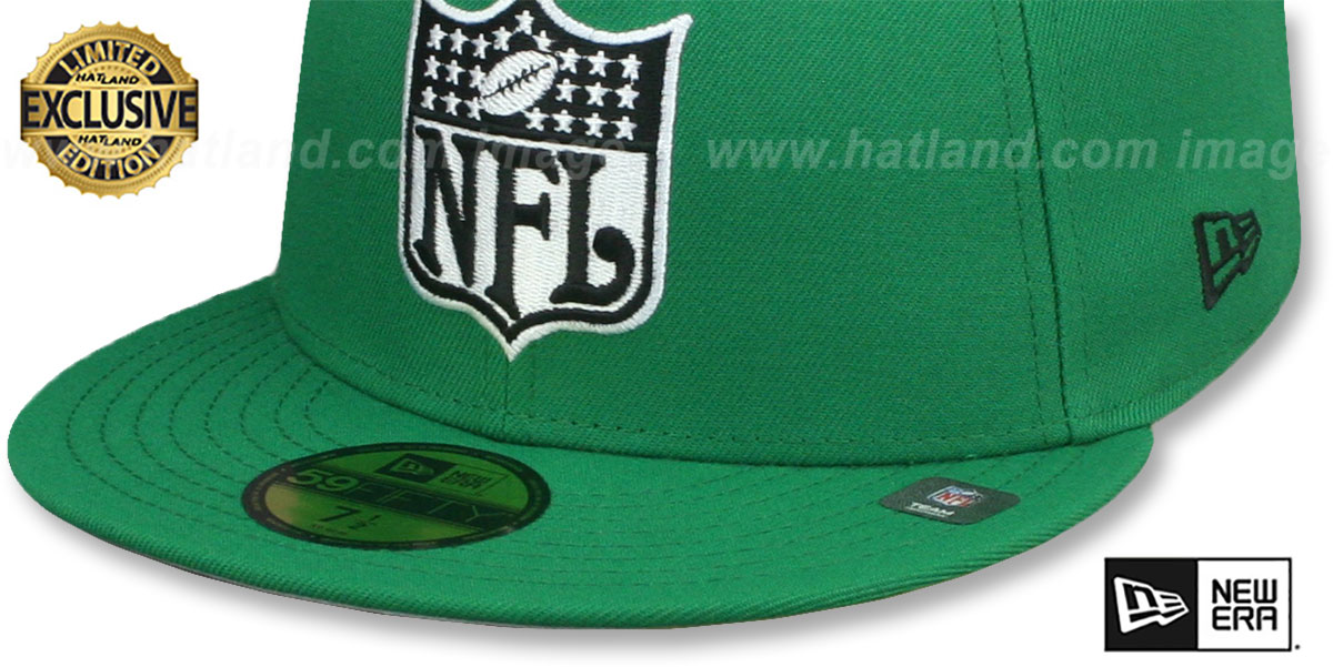New York Jets THROWBACK NFL SHIELD-BASIC Green Fitted Hat
