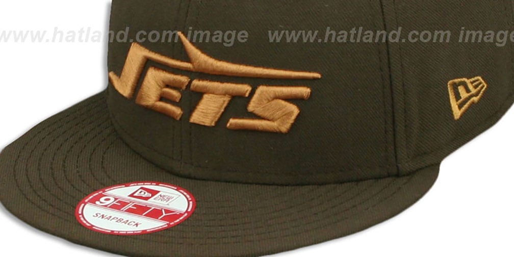New York Jets THROWBACK TEAM-BASIC SNAPBACK Brown-Wheat Hat