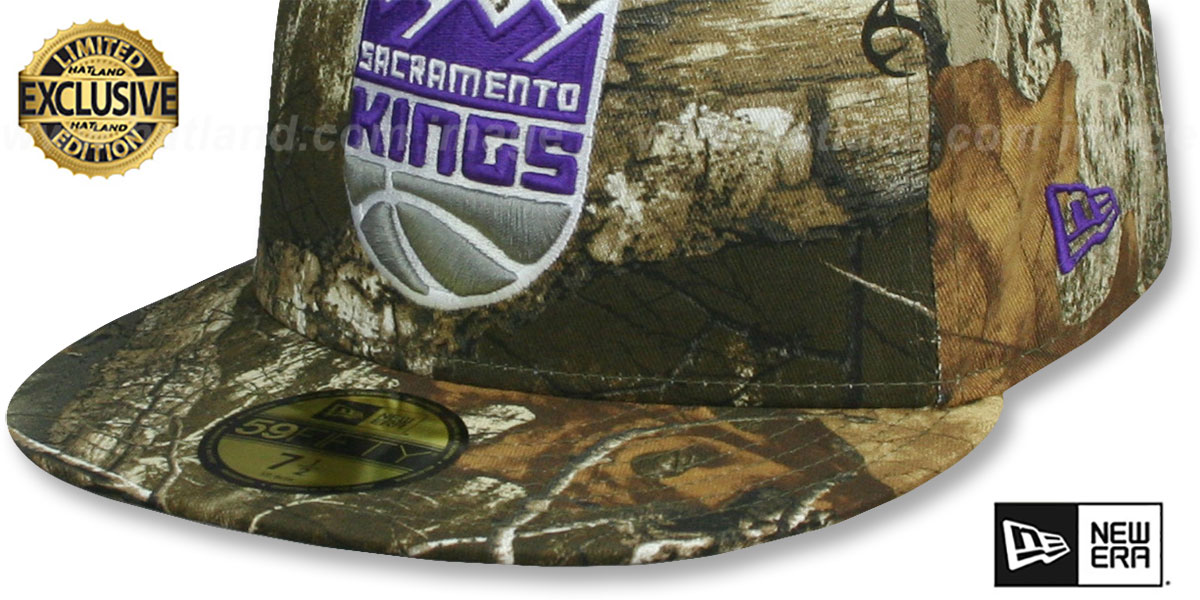 Sacramento Kings NBA TEAM-BASIC Realtree Camo Fitted Hat
