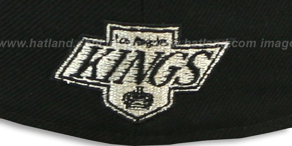 Los Angeles Kings SCRIPT-PUNCH Black-Grey Fitted Hat