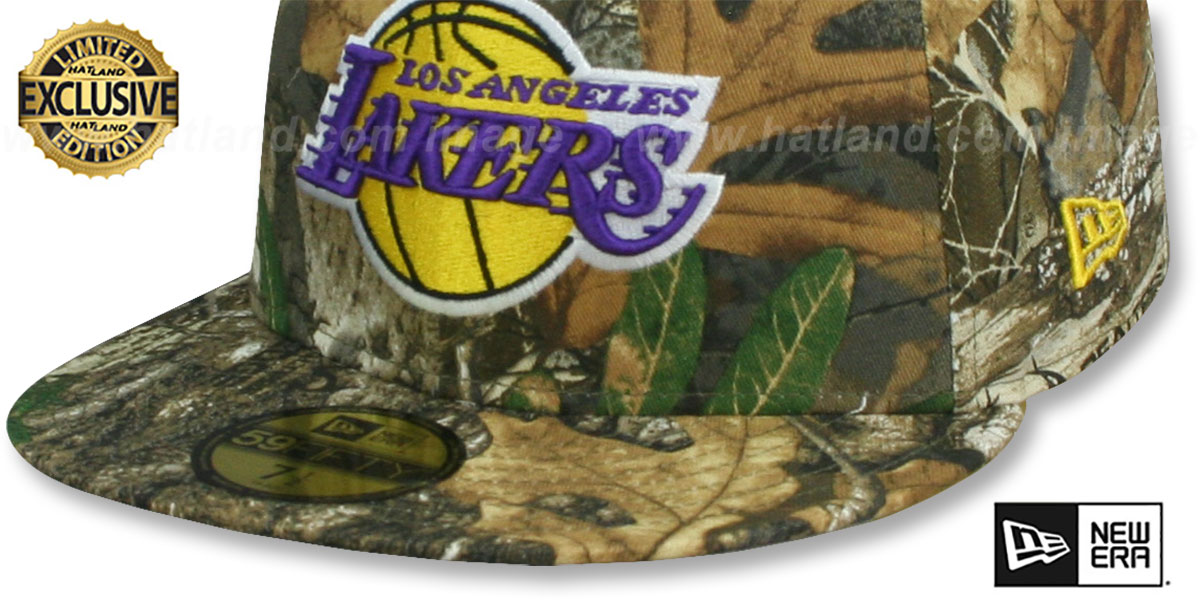 Los Angeles Lakers NBA TEAM-BASIC Realtree Camo Fitted Hat